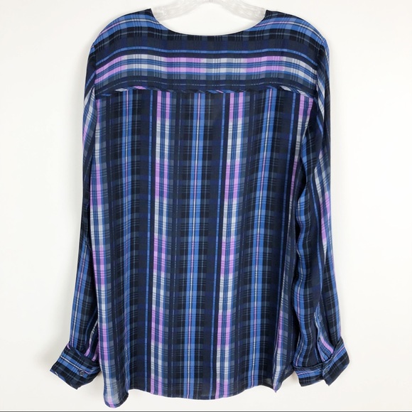 Banana Republic | Tops | Banana Republic Amelia Popover Blue Purple ...